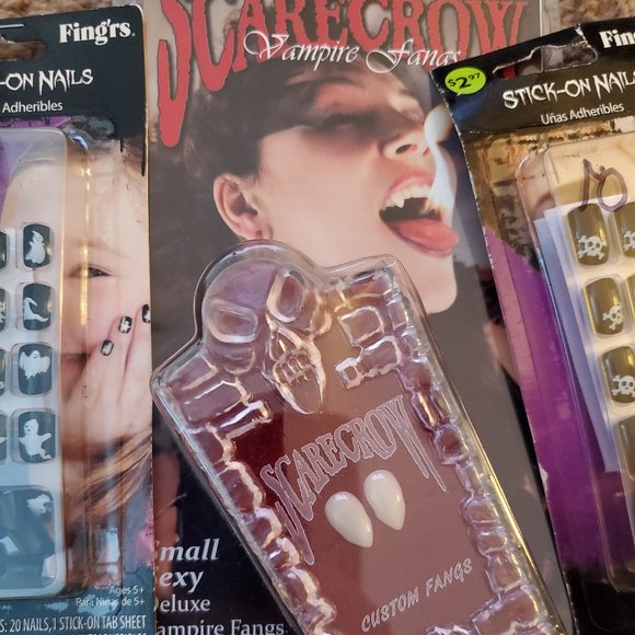 Scarecrow | Other | Scarecrow Vampire Fangs Stick On Nails | Poshmark